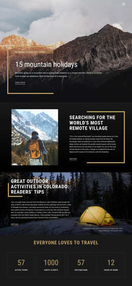 Travel Blog HTML Template