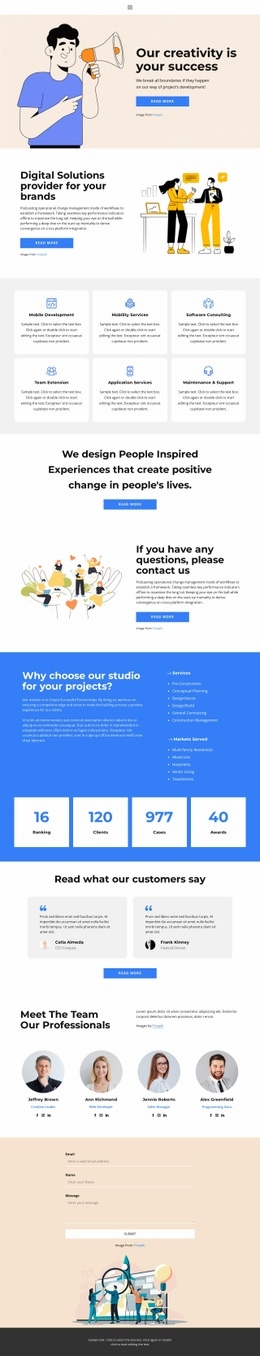 Client Web Page Designs