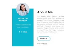 About me with circle image Website Template