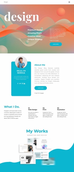 Web developer portfolio Website Template