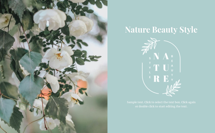 Nature beautiful style Landing Page