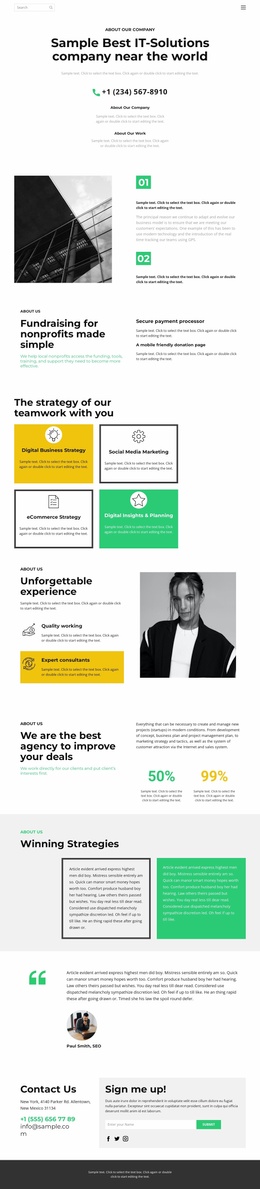 Consulting and training Website Template