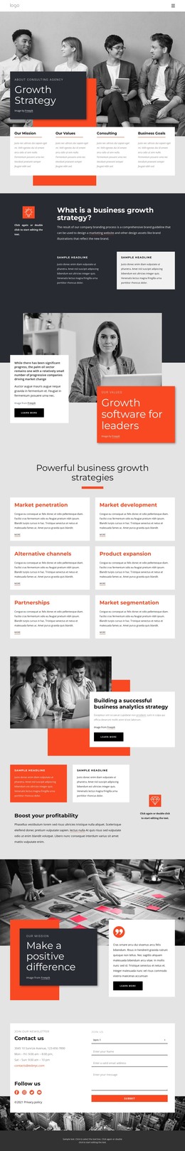 Successful financial strategy HTML Template