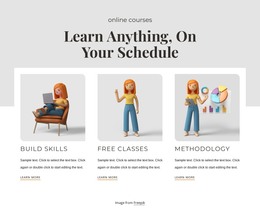 Learn anything Website Template