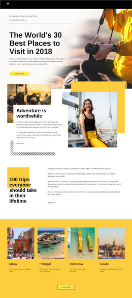 Travel Blog HTML Template