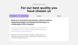 Why choose us Template