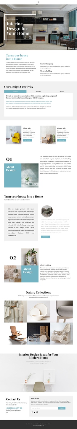 230 Interior One Page Templates