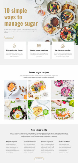 Our top menu Web Page Design