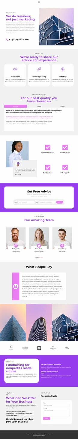 Business women entrepreneurs Website Template