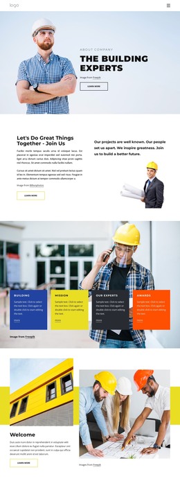Building experts company Website Template