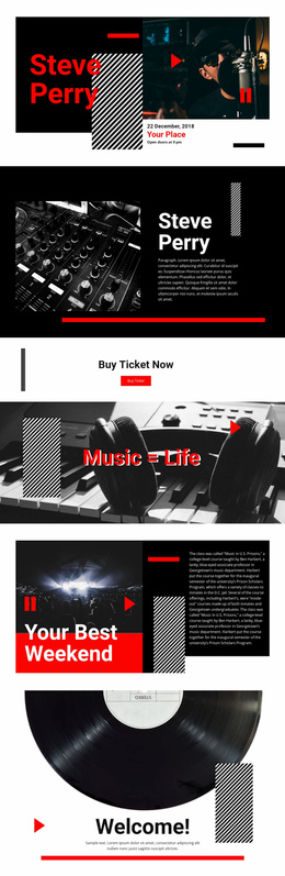 Musical explosion Landing Page
