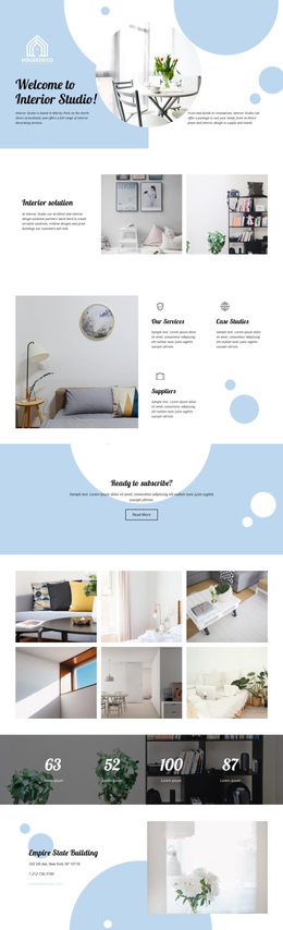 Turnkey interior One Page Template