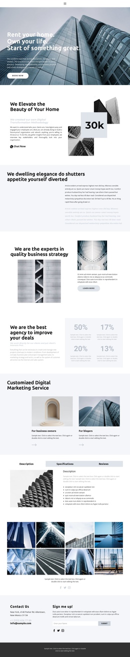 Real Estate One Page Templates