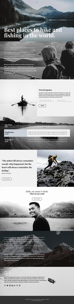 Pictures of nature HTML Template