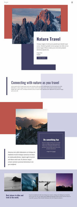 Mountain advanture travel Website Template