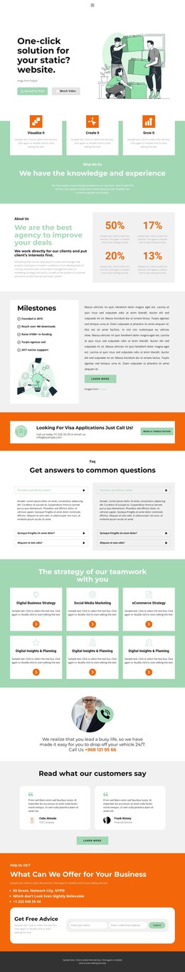 Innovative solutions and support HTML Template