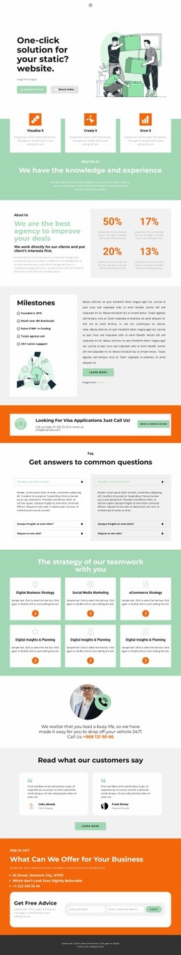 Client Web Page Designs