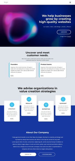 Web developer portfolio HTML Template