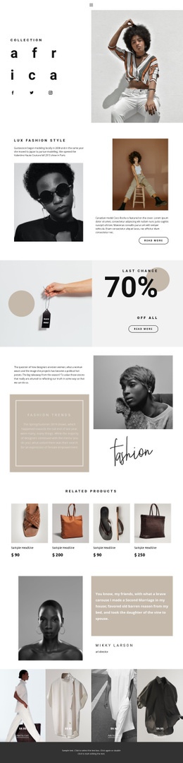 430 Fashion & Beauty Html Code Examples