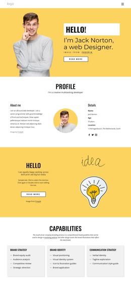 Profile Website Templates