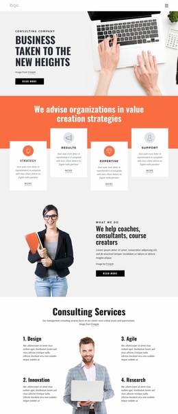 Business women entrepreneurs Website Template