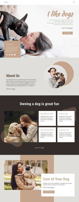 Dog walking CSS Template