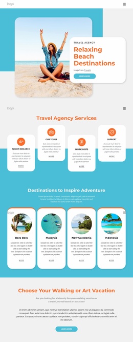 Travel Blog Website Template