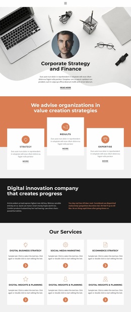 Get started with the free version Website Template