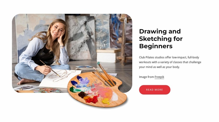 Drawing and sketching for beginners Website Template