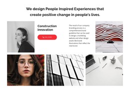 Grid with icons HTML Template