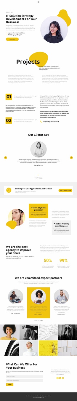 Business women entrepreneurs Website Template