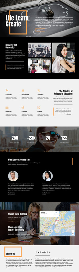 Learning is a lifelong process HTML Template