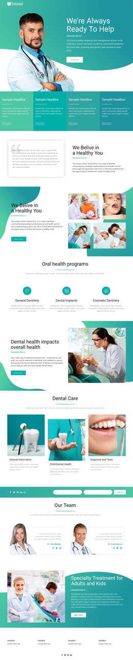 Medical One Page Templates