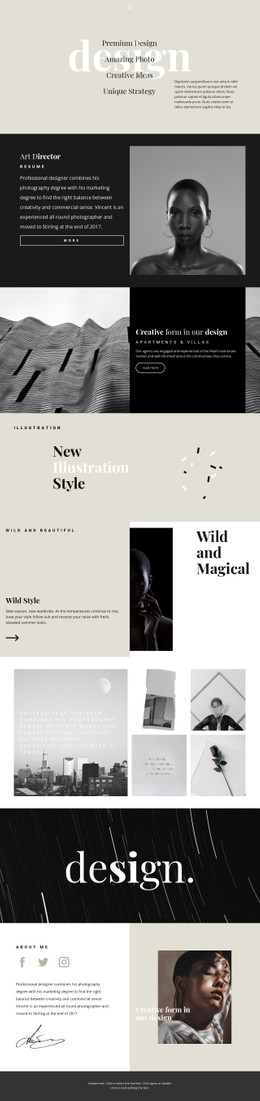 Amazing portfolio CSS Template