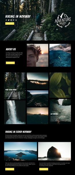 Pictures of nature Website Mockup