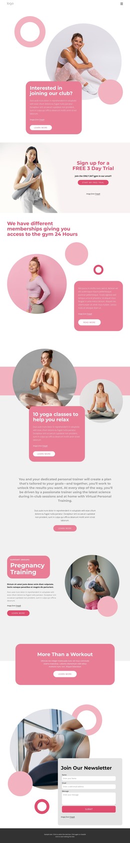 Running and walking community HTML Template