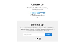 Contact block with map HTML Template