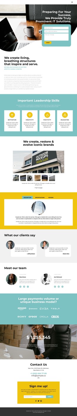 Innovative solutions and support HTML Template