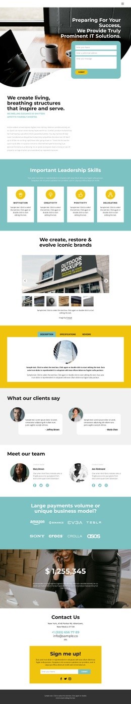 Client Web Page Designs