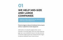 Various text groups Website Template