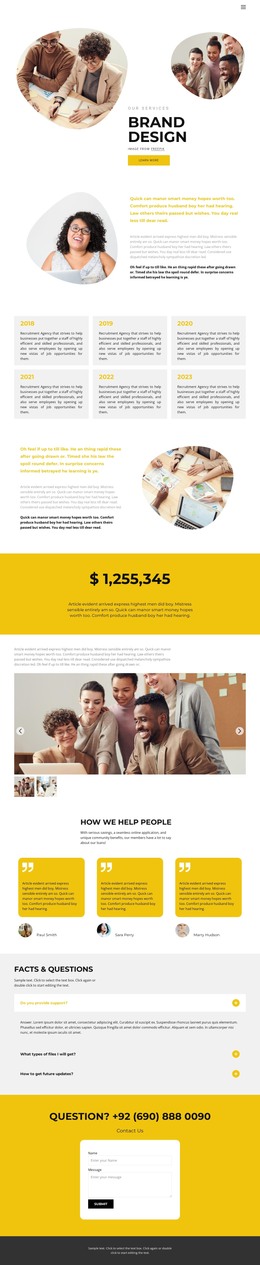 Faces of modern fashion HTML Template