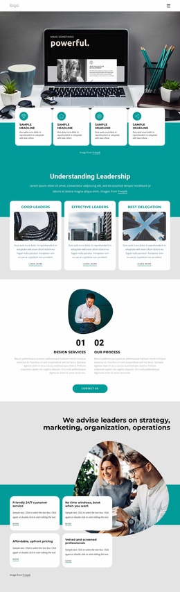 Get started with the free version Website Template