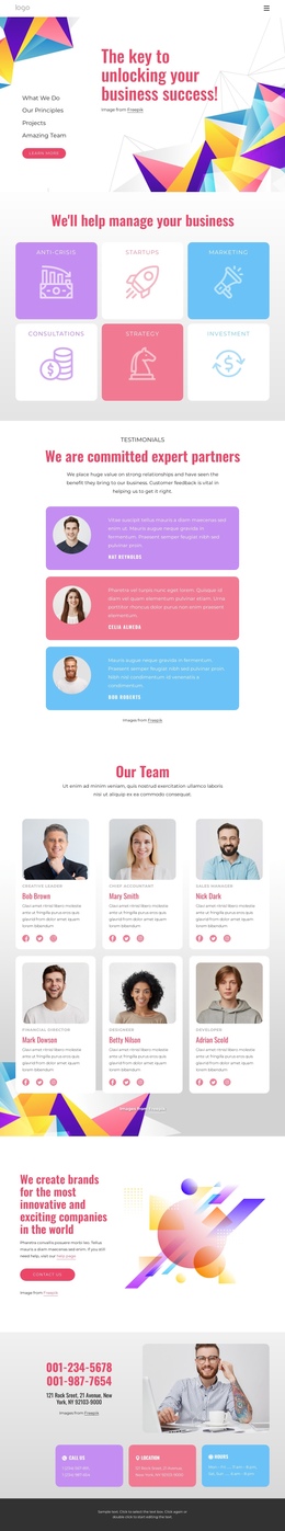 Amazing portfolio One Page Template