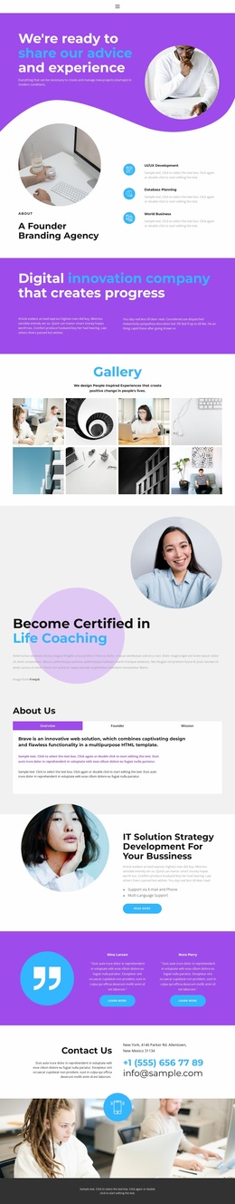 Business women entrepreneurs Website Template