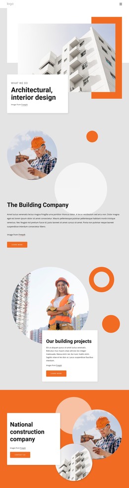 Constructive architecture HTML Template