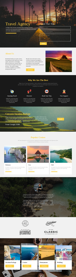 Wild solo travel HTML Template