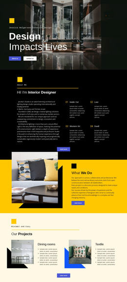 Design affects life HTML Template
