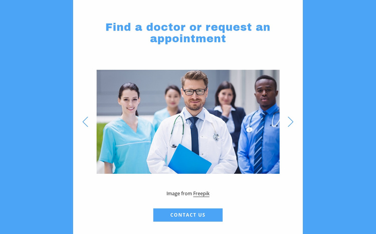 Find a doctor Landing Page