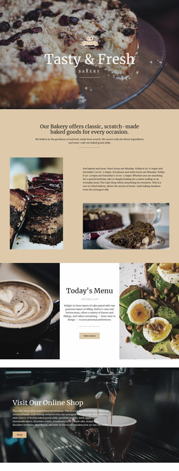 Food and catering services Web Page Design