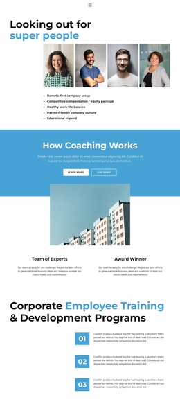 Business women entrepreneurs Website Template